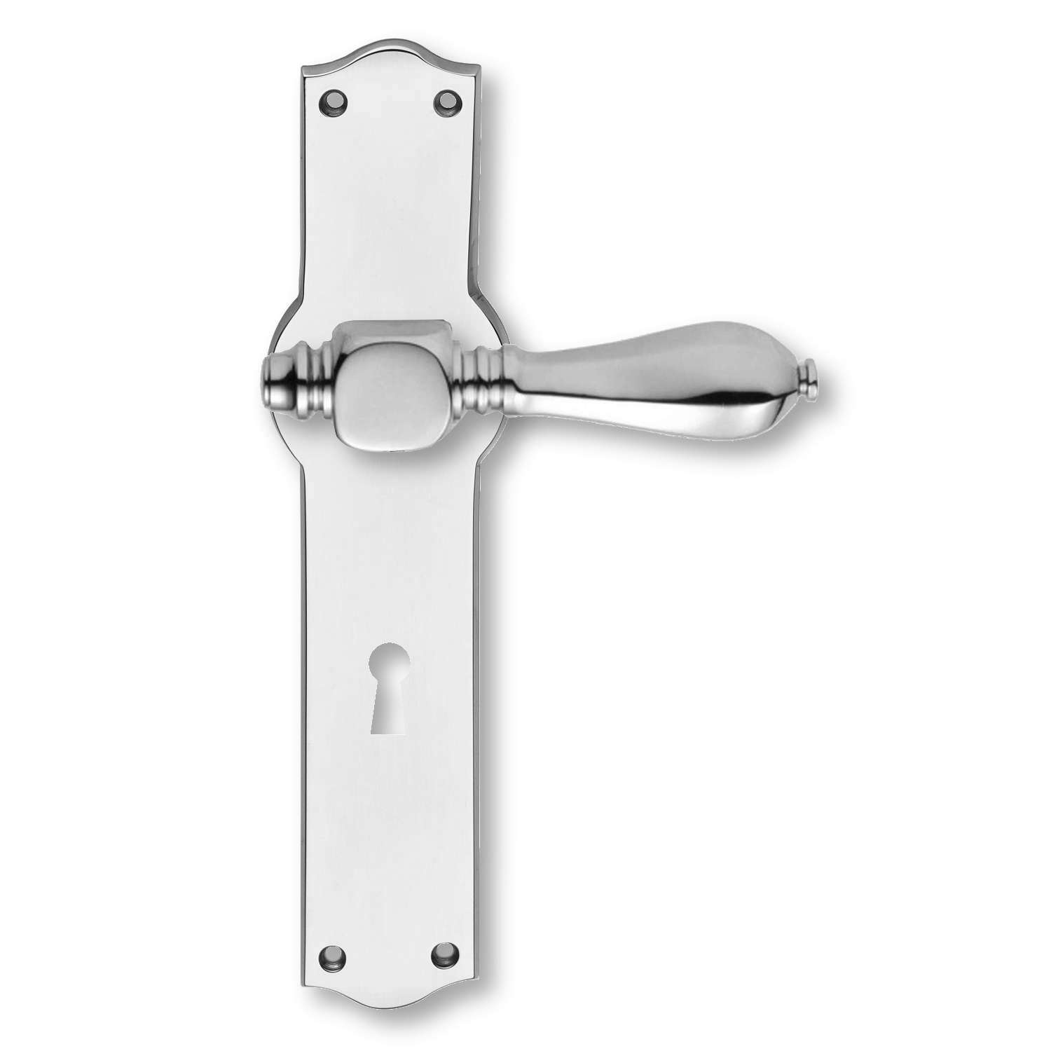 Door handle interior, Back plate with keyhole - Blank nickel - Medici ...