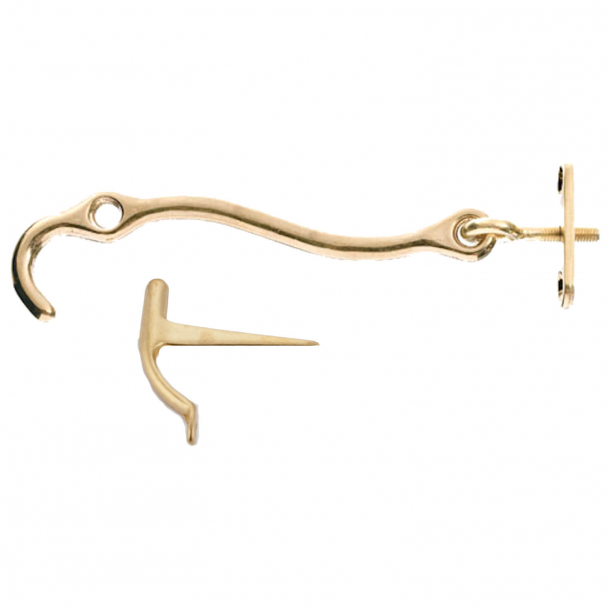 Storm hook with plate and tail hook - Brass with lacquer - Model 300 ...