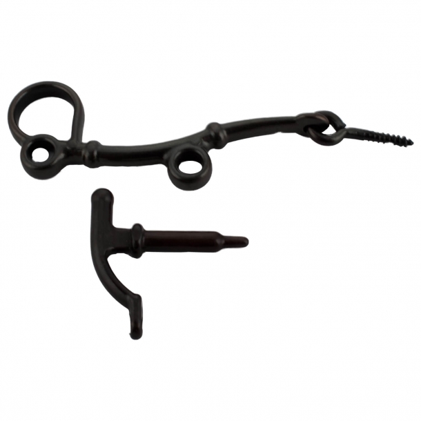 Storm hook 415, Oxidized brass - Window fittings - VillaHus