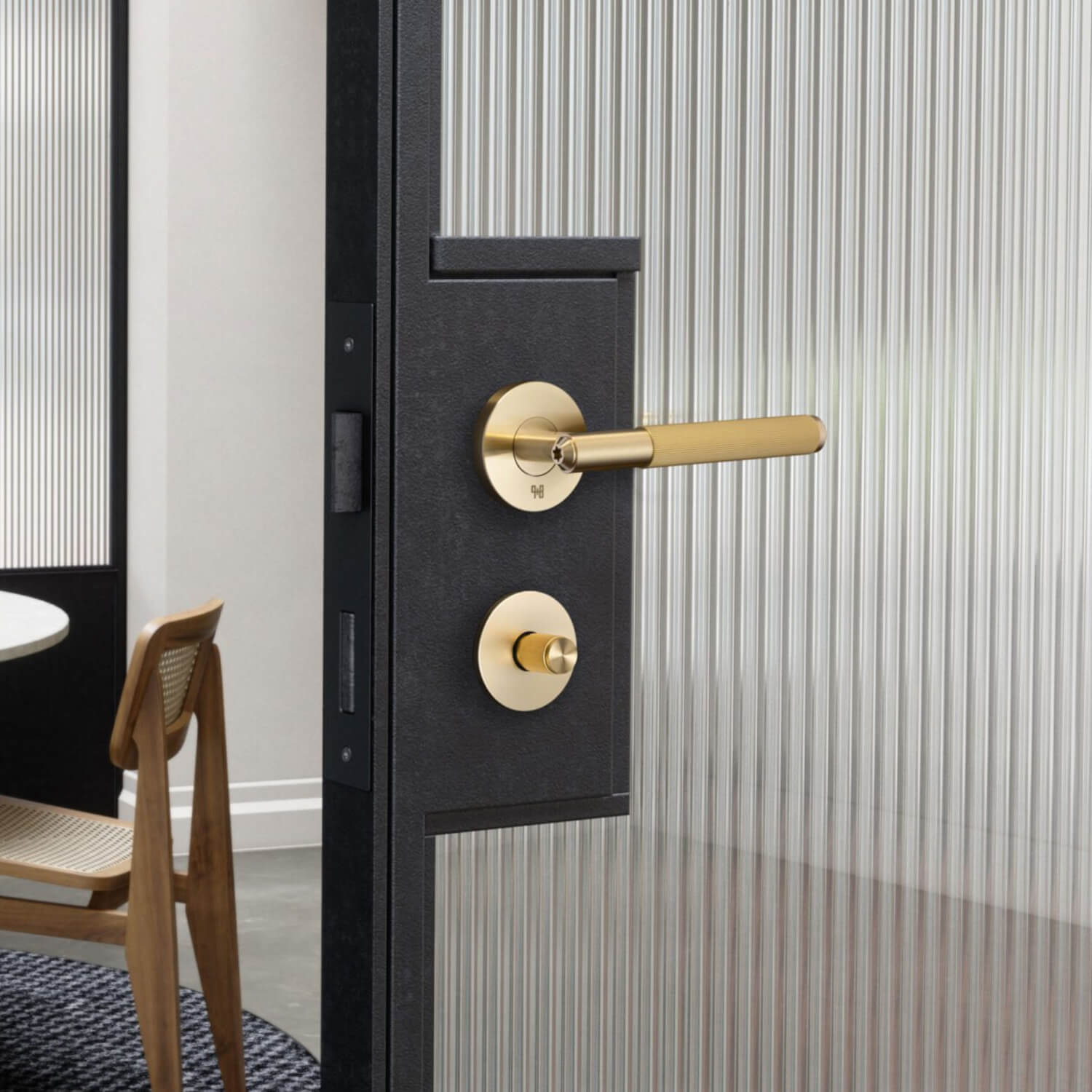 Buster+Punch Door handle - Brass - Model LINEAR - cc38mm - Door handle ...